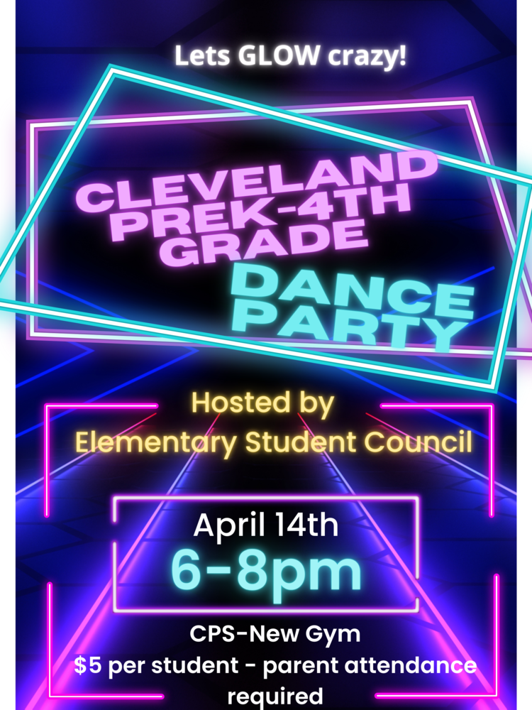 Save the Date! PreK-4th grade dance | Cleveland Public School